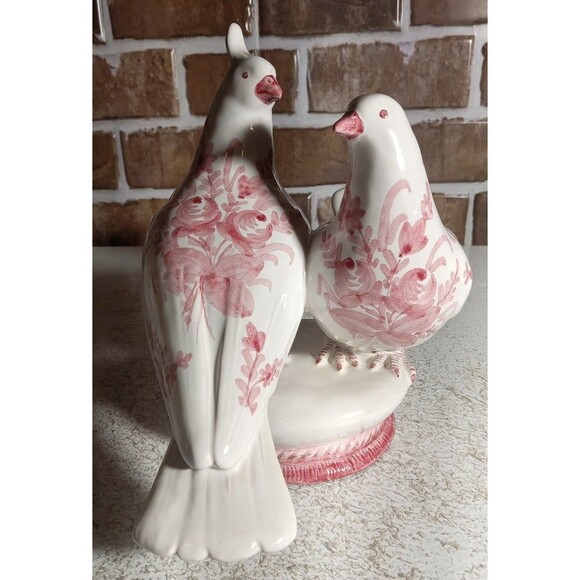 Art | Vintage Meiselman Italy Pinkwhite Love Doves Figurine 79 | Poshmark